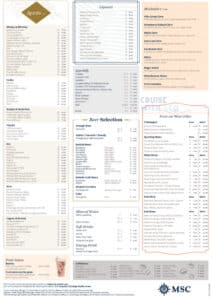 MSC Drink Packages: Full List and Prices 2025! - Cruise with Leo
